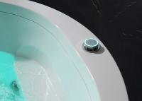 China Round Spa Massage Bathtub 1600mm Diameter with 2.0HP Waterfall and 6 Massage Jets for sale