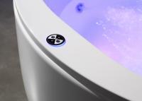 China Round Spa Massage Bathtub 1600mm Diameter with 2.0HP Waterfall and 6 Massage Jets for sale