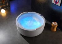 China Round Spa Massage Bathtub 1600mm Diameter with 2.0HP Waterfall and 6 Massage Jets for sale