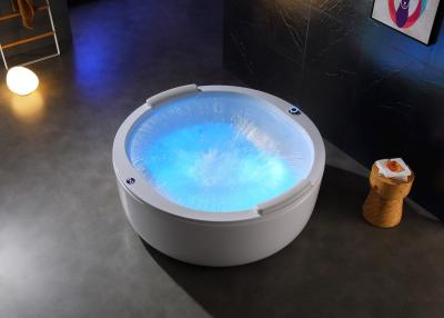 China Round Spa Massage Bathtub 1600mm Diameter with 2.0HP Waterfall and 6 Massage Jets for sale