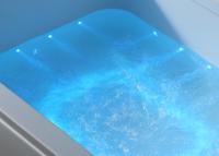 China 2-Person Massage Bathtub with 1.5HP Double Waterfall & 18 LED Jets - 1810×1230×640mm for sale