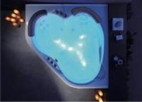 China 1500mm Diamond Hot Tub with 1.5HP Massage Pump and 16 Jets for 2-Person Spa Experience for sale