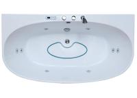 China Outdoor Spa Massage Bathtub with LED Bottom Light - 1820×900×670mm Dimensions, 1.0HP Pump for sale