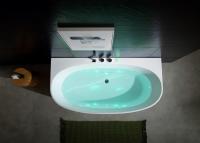 China Outdoor Spa Massage Bathtub with LED Bottom Light - 1820×900×670mm Dimensions, 1.0HP Pump for sale