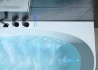 China Outdoor Spa Massage Bathtub with LED Bottom Light - 1820×900×670mm Dimensions, 1.0HP Pump for sale
