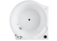 China 1400mm Circular Bathtub with 2.0 HP Waterfall System and 13 LED Jets - Hydrotherapy Massage Tub for sale