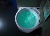 China 1400mm Circular Bathtub with 2.0 HP Waterfall System and 13 LED Jets - Hydrotherapy Massage Tub for sale