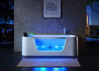China Spa Massage Bathtub with Front LED Glass - 1700×800×600mm Size, 1.0HP Pump, 8 Hidden Jets for sale