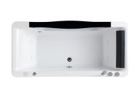 China Outdoor Spa Massage Bathtub 1700×800×650mm with 1.0HP Pump and Front LED Glass for sale