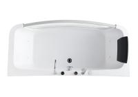 China 1700×800×600mm Massage Bathtub with 1.0HP Pump, 8 LED Jets, and Front LED Glass for sale