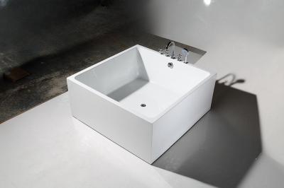 China 1200mm Square Bathtub with Slim Edge Design - 1200×1200×580mm Dimensions with 10-Year Color Guarantee for sale