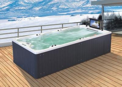 China Outdoor Spa with Swimming Function - 4800×2180×1300mm Dimensions, 2.0HP Pump & 3KW Heater System for sale