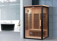 China 2-Person Infrared Sauna Room 1200x1050x2000mm with Hemlock Wood Construction, Bluetooth Music & Custom Options for sale