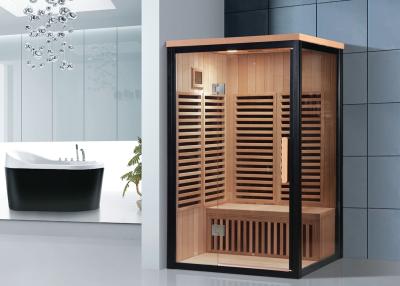 China 2-Person Infrared Sauna Room 1200x1050x2000mm with Hemlock Wood Construction, Bluetooth Music & Custom Options for sale