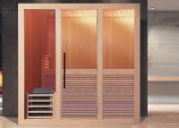China 4 Person Customizable Sauna Room 1800x1500x2000mm with Hemlock Wood, Digital Controls & Bluetooth Music for sale