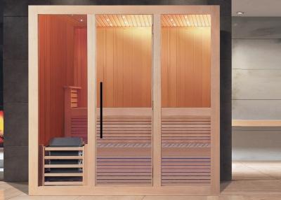 China 4 Person Customizable Sauna Room 1800x1500x2000mm with Hemlock Wood, Digital Controls & Bluetooth Music for sale
