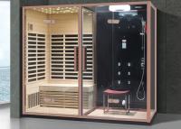 China Gold Frame Sauna & Steam Room Combo Unit 2000x1000x2000mm with 3KW Generator and Stove for sale
