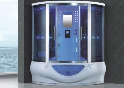 China 1700mm Corner Steam Room with 5KW Generator and Massage Bathtub for Large Bathrooms for sale