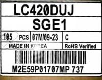 China LC420DUJ SGE1 LCD TV Display Panel 42 Inch 1920X1080 FULL RGB for sale