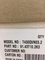 China 43 INCH 4K CSOT TV Panel Lcd Display Module RGB Tube 12V T430QVN03.2 for sale