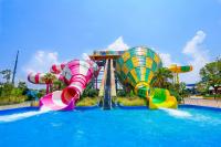 China Big Speaker Shaped Swimming Pool Slide Dia 18 Meter For Amusement Park for sale