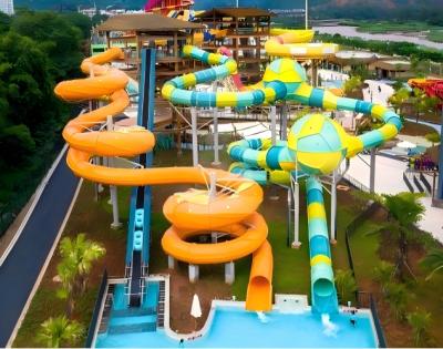 China Serpentine Magic Ball Aqua Park Water Slide Combined UV Resistant 14M for sale