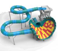 China 18-21M Water Park Water Slide Super Tornado Water Slide Waterproof for sale