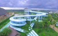 China Waterproof LED Light Shadow Tunnel Water Slide for Aqua Park for sale
