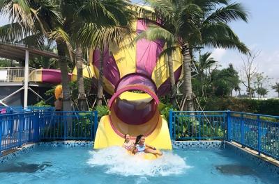 China Outdoor Mini Loudspeaker Swimming Pool Slide Customizable for Aqua Park for sale