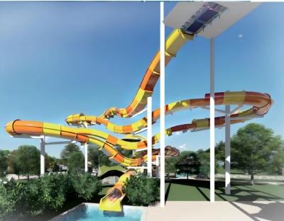 China Flower Shaped Water Park Slide Aqua Park 12-18m Height for sale