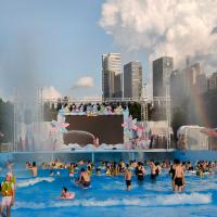China Outdoor Air Blown Wave Pool 0-1m Wave Height For Theme Water Park for sale