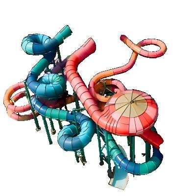 China Through Wall Spiral Water Slide Combined Super Family Fun 13-19m Height for sale