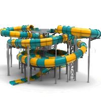 China Double Helix Giant Beast Bowl Combo Water Slide Aqua Park Slide for sale