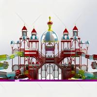 China British Style Water Slide House 660m2 Anti UV for Aqua Park for sale