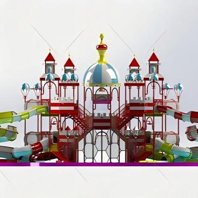 China British Style Water Slide House 660m2 Anti UV for Aqua Park for sale