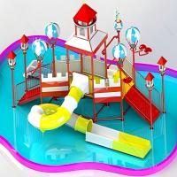 China Compact Water Park House British Style 660m2 Floor Area for sale