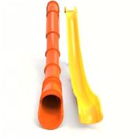 China Dual Lane Combined Stainless Steel Water Slide Cannon Barrel / Sled Slide 5m for sale