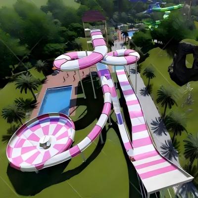 China Sky Spin / Monster Bowl Water Park Water Slide Combined Multi Curve for sale