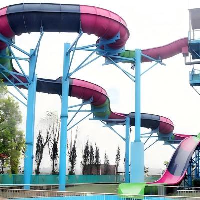 China Family Rafting Slide Aqua Park Water Slide Spiral 15-20m Height for sale