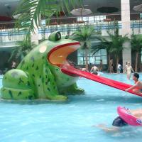 China Aqua Park Water Splash Pad Frog Water Slide Compact Smooth Surface for sale