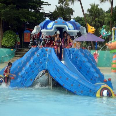 China Octopus Shape Water Play Slide Multi Channel For Aqua Park for sale