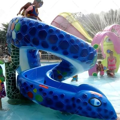 China Snake Rotating Swimming Pool Slide Corrosion Resistant For Aqua Park for sale