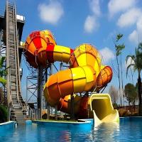 China Honeycomb Thematic Aqua Park Water Slide Steel Structure 17M for sale