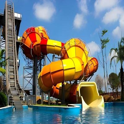 China Honeycomb Thematic Aqua Park Water Slide Steel Structure 17M for sale