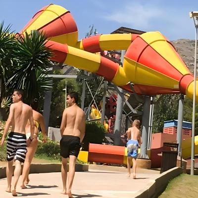 China Amusement Park Honeycomb Fiberglass Water Slide Anti Aging 17m Height for sale