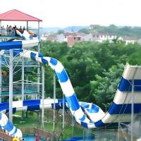China Four Person Skyward Spiral Water Slide Aqua Park Anti Oxidation 17.5m Height for sale
