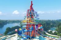 China Warrior Tower 80m High Water Slide Water Park Water Slide for sale