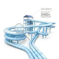 China Wave Water Slide 14M — Steampunk Industrial Style Indoor Water Park for sale