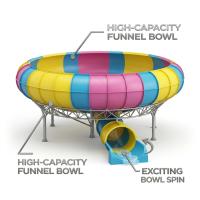 China Steampunk Industrial Themed Boomerango Water Slide 8M Aqua Adventure Park for sale