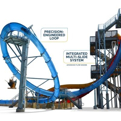 China 18M Space Galaxy AquaLoop Water Park Water Slide for sale